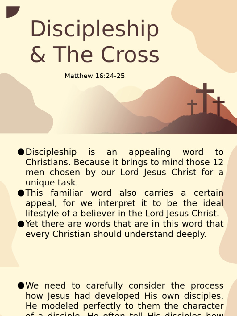 Discipleship & The Cross | PDF | Disciple (Christianity) | Jesus