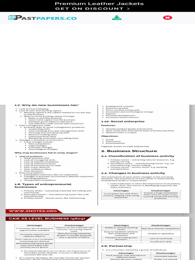 CieA LevelBusiness 9609topical Past PapersAll Topics Topical Past ...