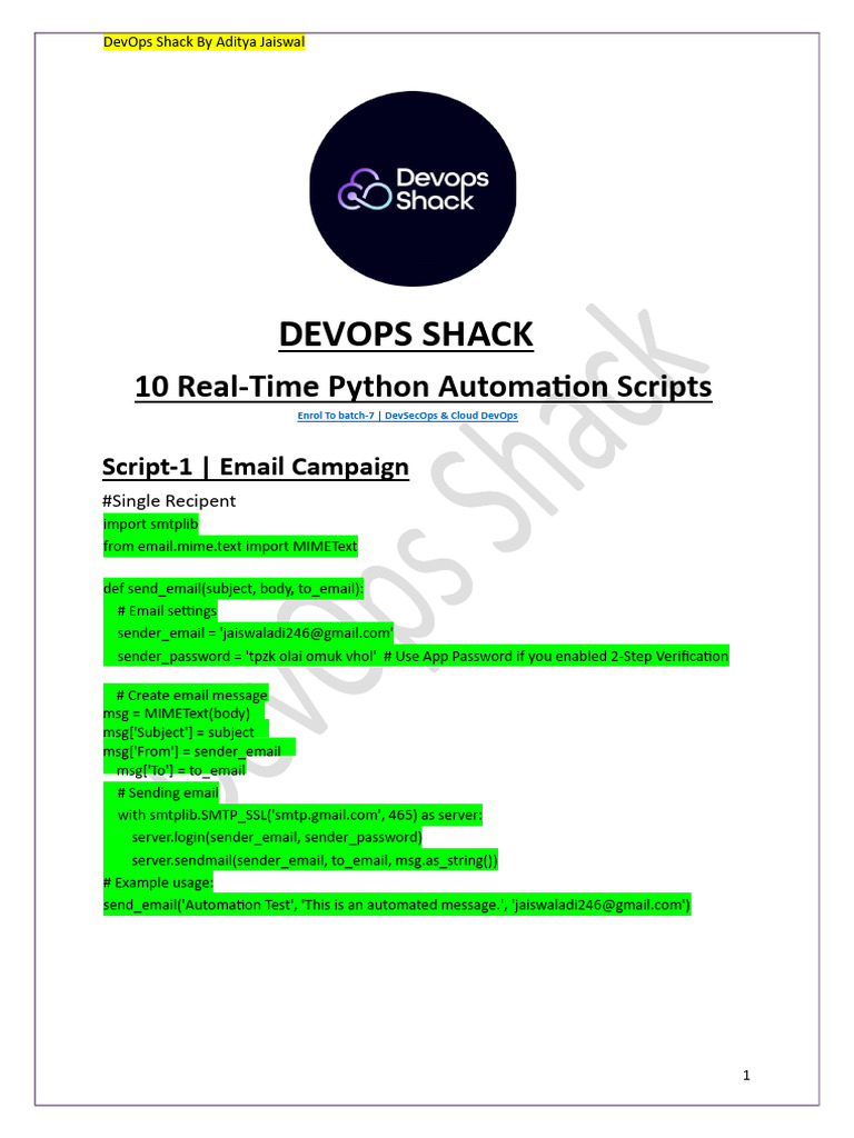 10 Realtime Python Automation Scripts | PDF | Zip (File Format ... 10 Realtime Python Automation Scripts | PDF | Zip (File Format ...