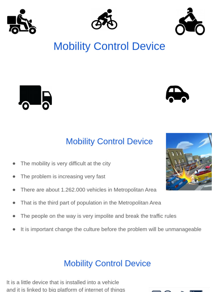 Mobility Control Device for Urban Traffic | PDF