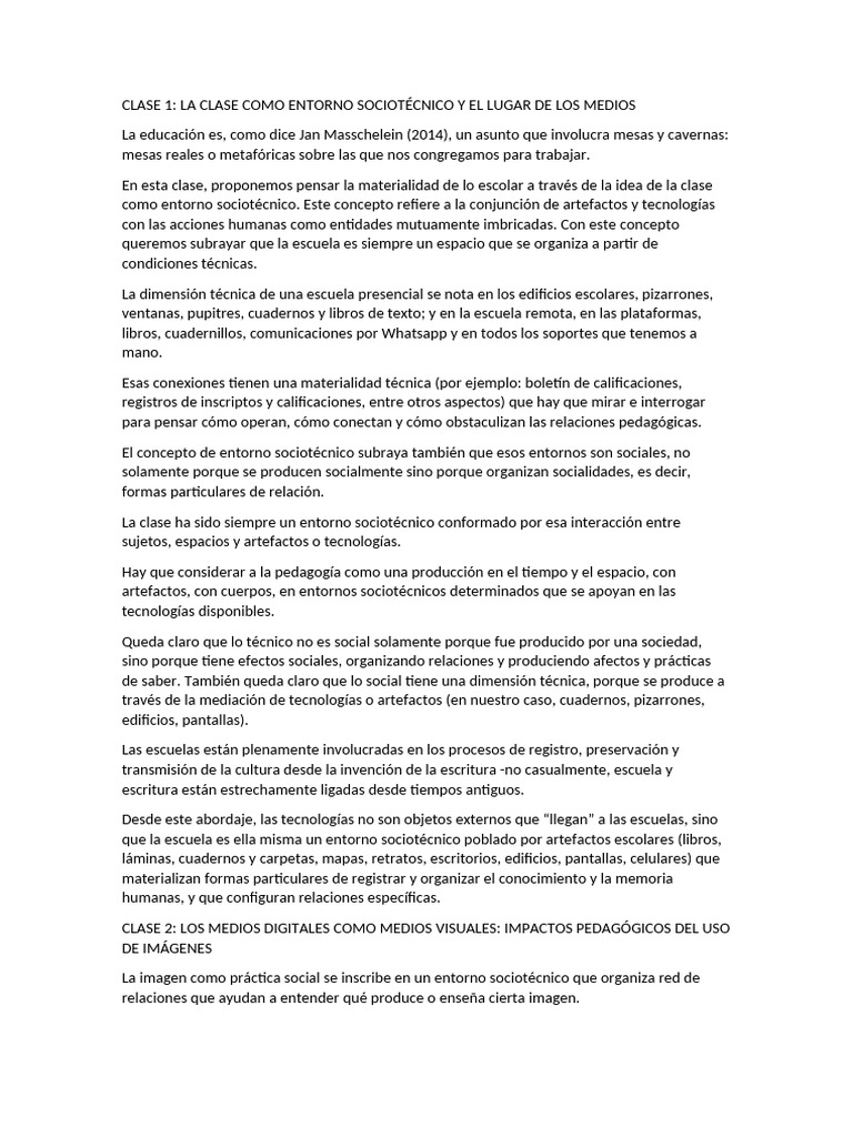 Notas de Clase | PDF | Imagen | Enseñando