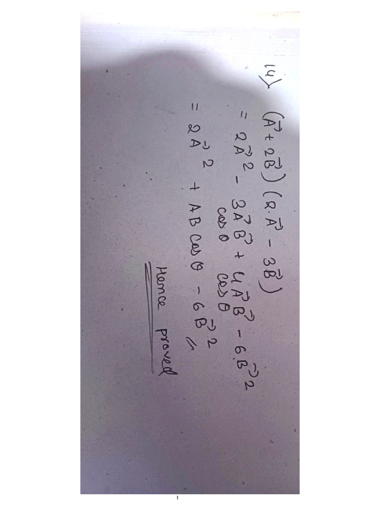 Answer File Physics Vector Numericals | PDF