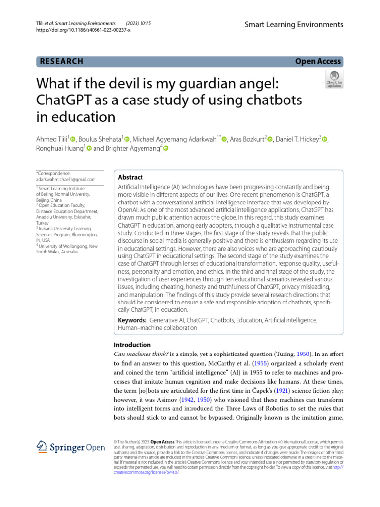 ChatGPT's Role in Education Ethics | PDF | Artificial Intelligence ...