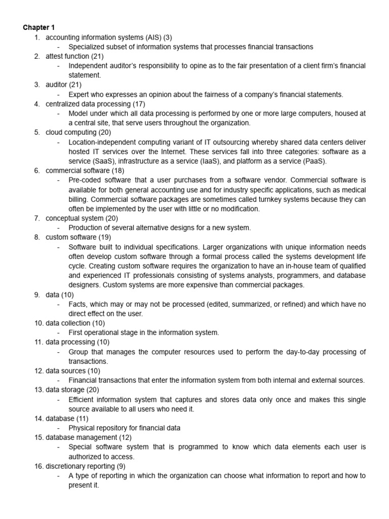 AIS TERMS | PDF | Software As A Service | Databases