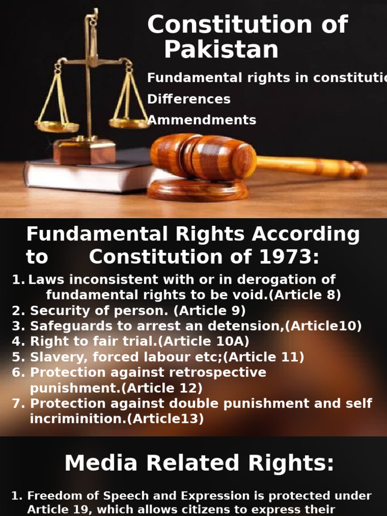 Fundamental Rights in Pakistan's Constitution | PDF | Libertarian ...