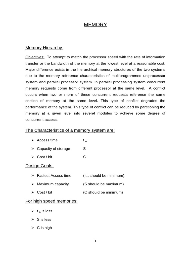 ACA - Memory | PDF | Cpu Cache | Computer Data Storage