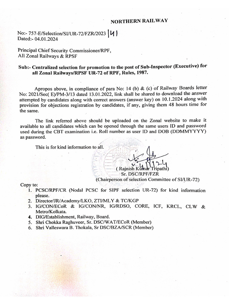 44 Centralized Selection For Promotion To The Rank of Sub-Ins U-R-72 ...