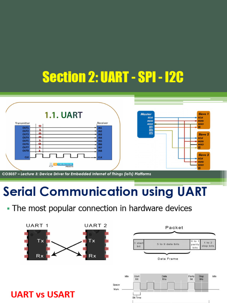 Mcu Section 2 Uart Spi I2c Pdf Computer Hardware Electrical Engineering