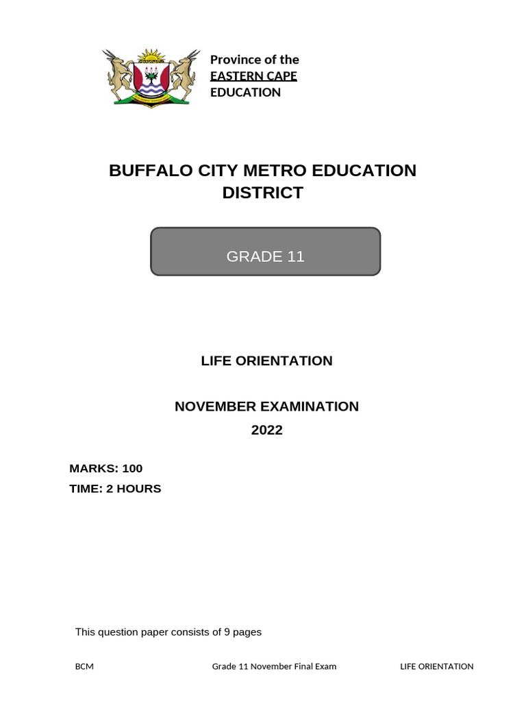 Grade 11 Final Exam 2022 | PDF | Physical Fitness