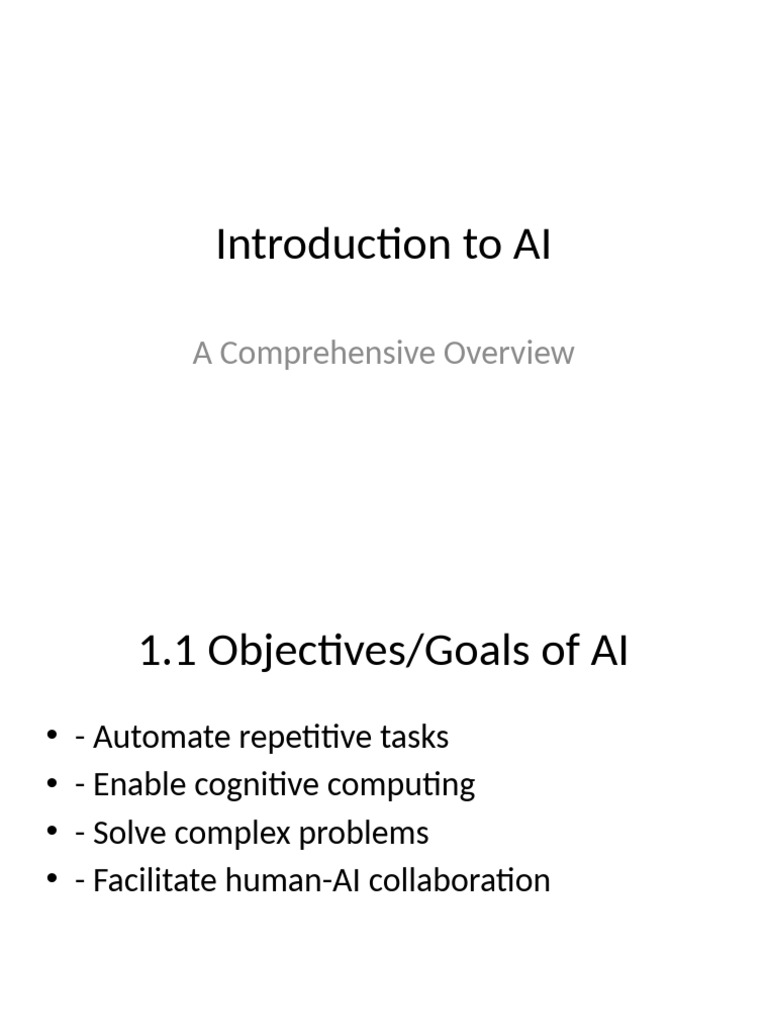 Introduction To AI Presentation | PDF