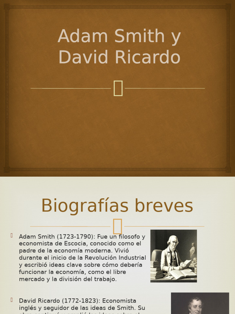 Adam Smith y David Ricardo | PDF | Riqueza | Adam Smith