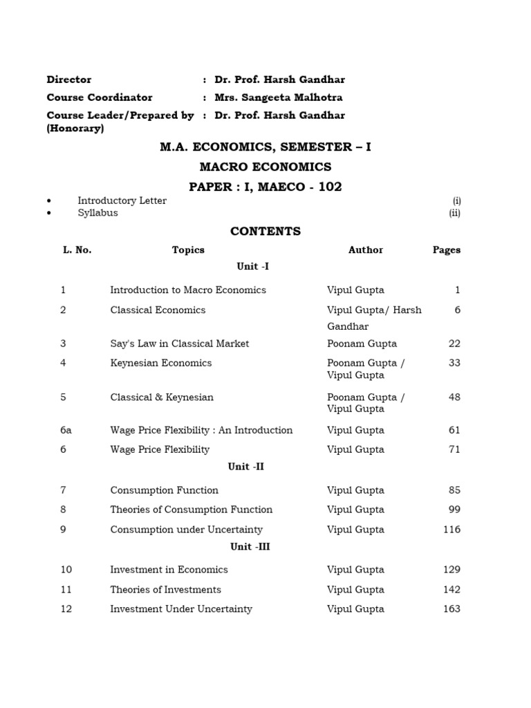Macroeconomics Cdoe | PDF | Unemployment | Macroeconomics