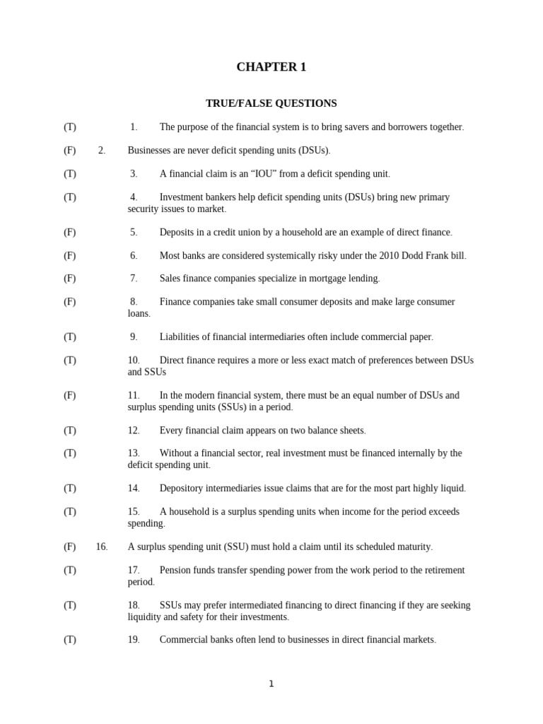 CH 01 | PDF | Financial Markets | Securities (Finance)