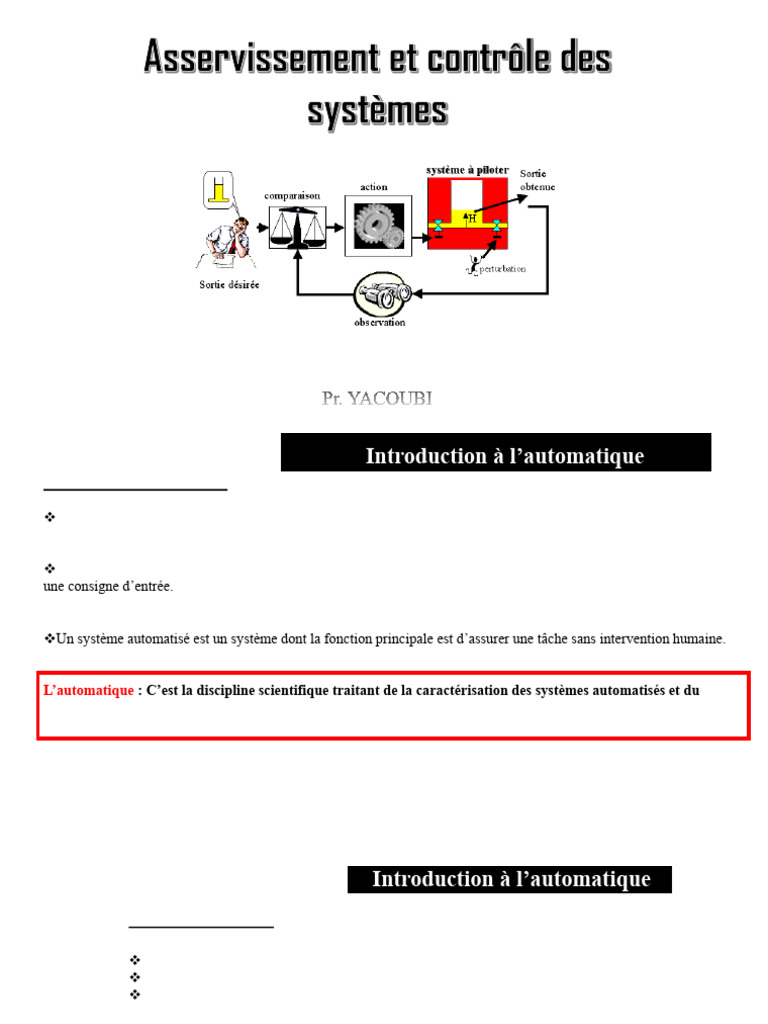 Cours Asservissement | PDF | Régulation | Transformation de Laplace