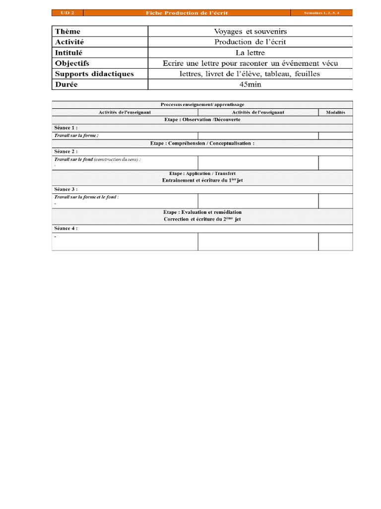 -fiche P.E Canevas collÃ¨ge | PDF