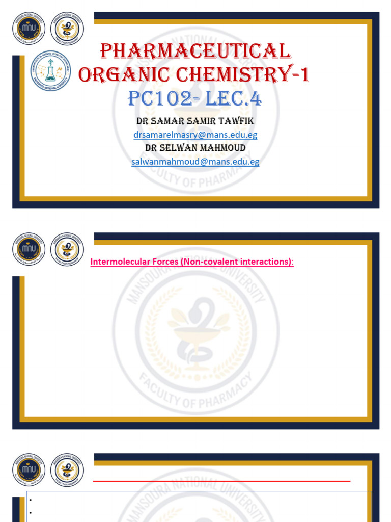 Lec 4 PC102MNU | PDF | Intermolecular Force | Alkane