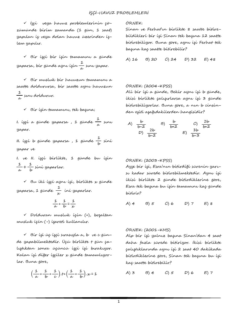 Isci Havuz Problemleri | PDF