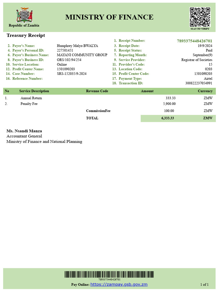 Receipt | PDF