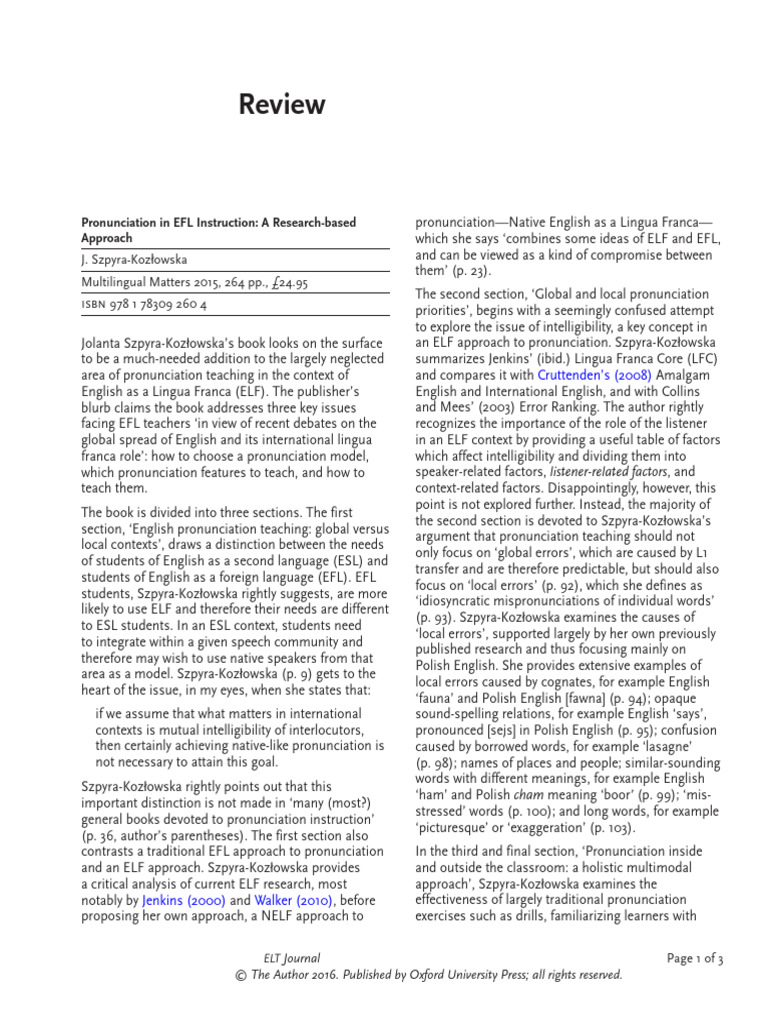 simpson2016 research based approach | PDF | Accent (Sociolinguistics) | English As A Second Or ...