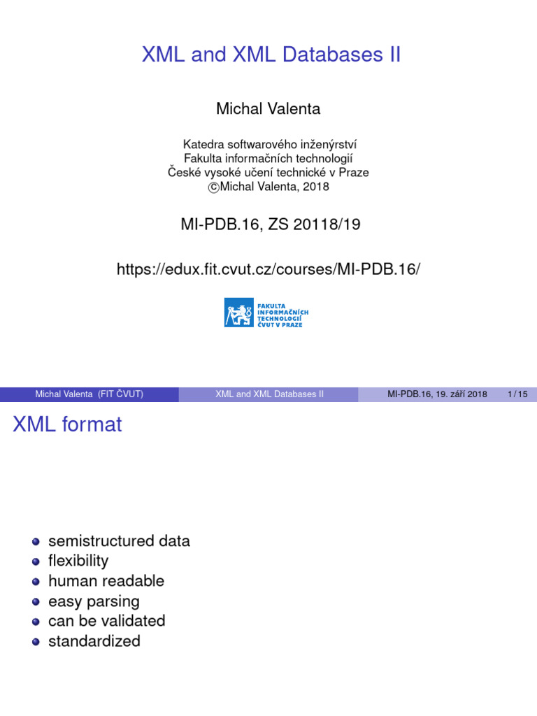 Hand Les07 XML Databases Advanced | PDF | Databases | Xml