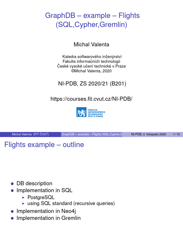 Hand Les06 Graphdb SQL Cypher Gremlin | PDF | Computer Programming | Computing
