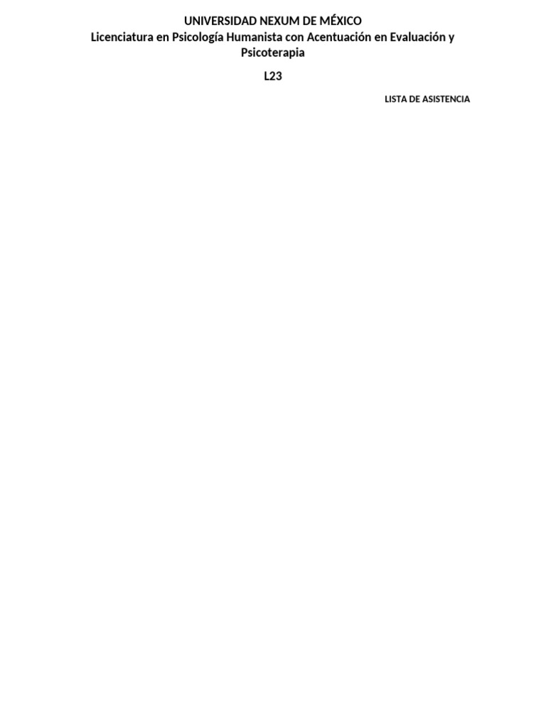 0.1 - L23 - Asistencia y Calificaciones | PDF