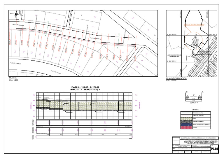 Planos Finales Perfil y Secciones - 01-PL4 | PDF