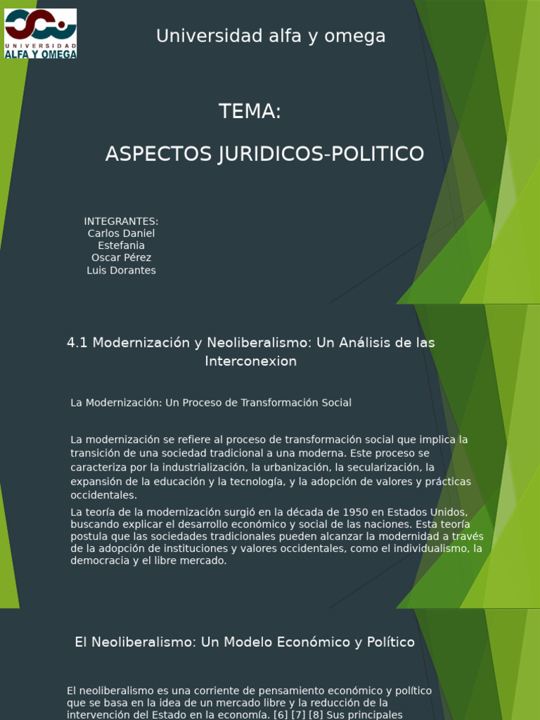 Aspectos Juridico Politico | PDF | Neoliberalismo | Teoría de la ...