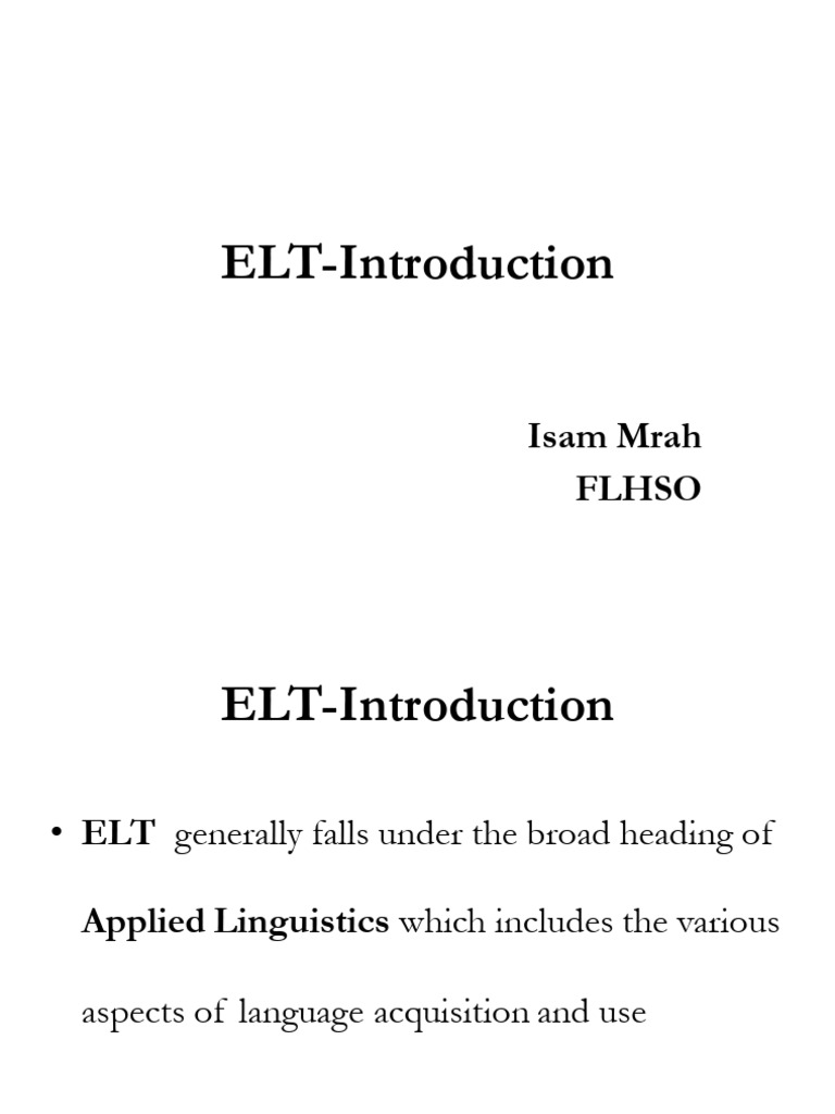 mrah-ELT $ | PDF | Learning | Learning Theory (Education)