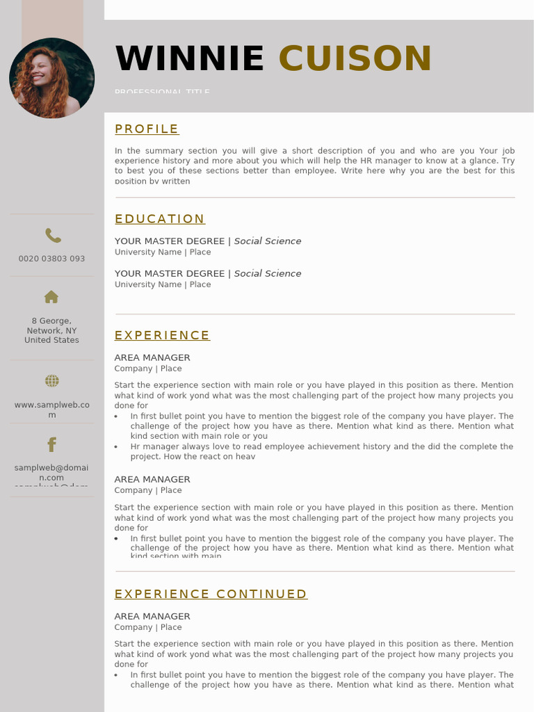 Media CV Model - 2 Usk Login | PDF