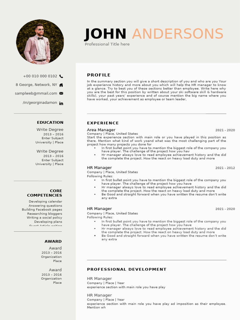 Media CV Model - 3 Usk Login | PDF