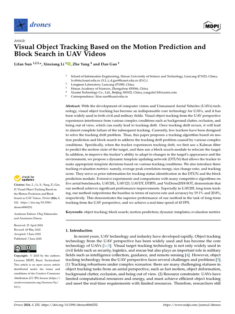 Visual Object Tracking Based On The Motion Predict Pdf Artificial Neural Network Machine