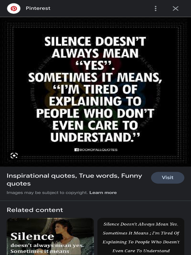 Silence Means Yes Quotes Google Search PDF