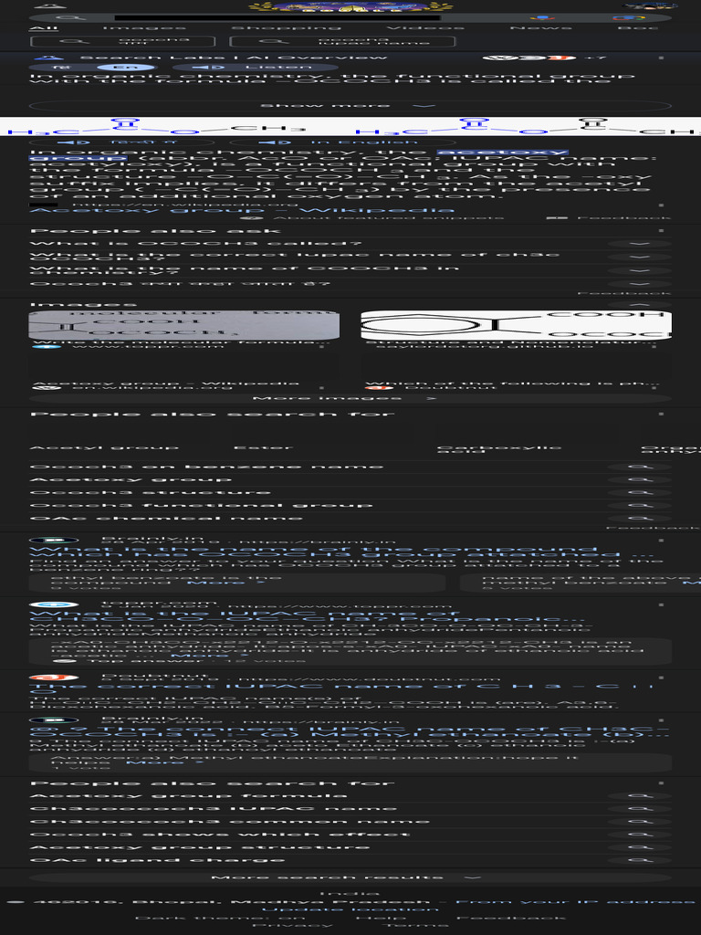 Acetoxy Group Explained | PDF | Acetate | Physical Sciences