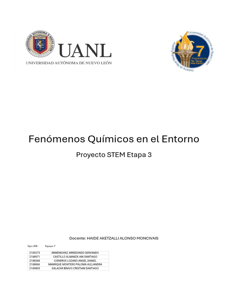STEM Etapa 3 - Equipo 7 | PDF | Agua | Corrosión