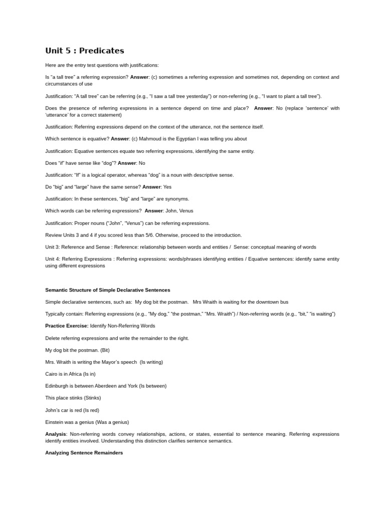 Predicates | PDF | Predicate (Grammar) | Adjective