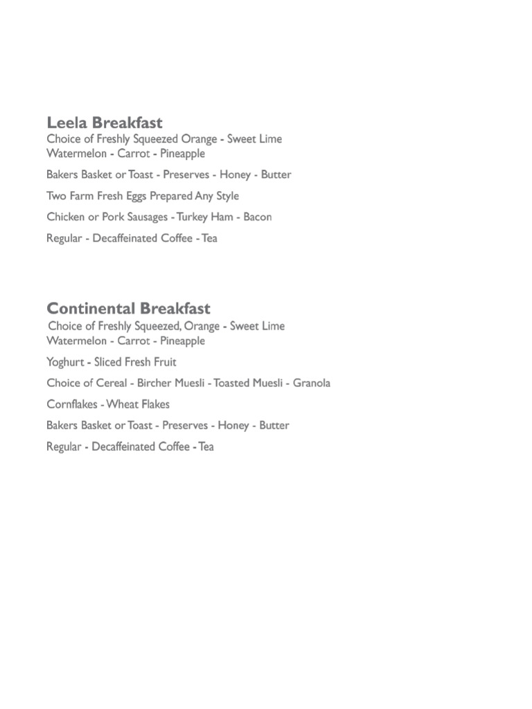 Breakfast-Spectra-Menu | PDF | Cuisine | Food And Drink Preparation