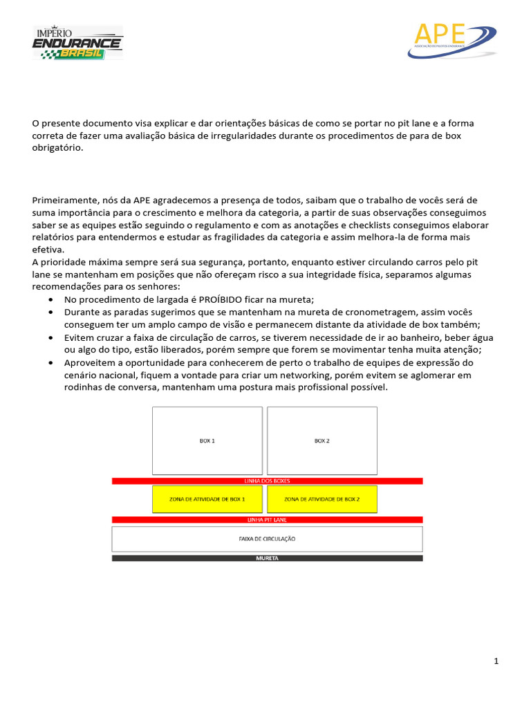 Procedimento Parada de Box | PDF | Carro