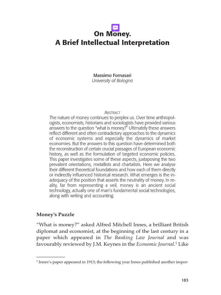 Understanding Money: Metallism vs. Chartalism | PDF | Money | Quantity ...