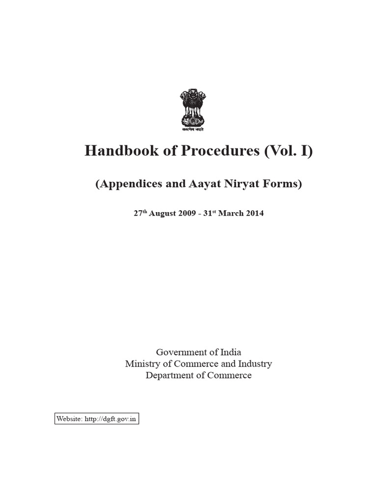 Foreign Trade Policy Procedures Annexure (2012) (1663 KB) | PDF ...