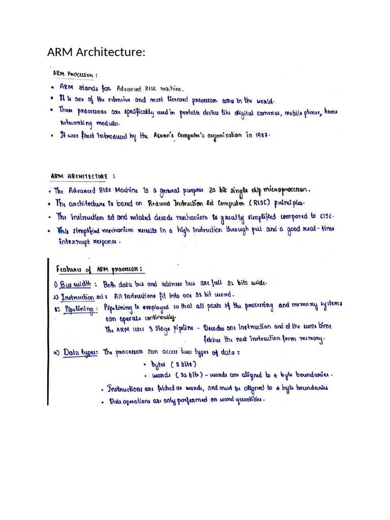 ARM Architecture | PDF