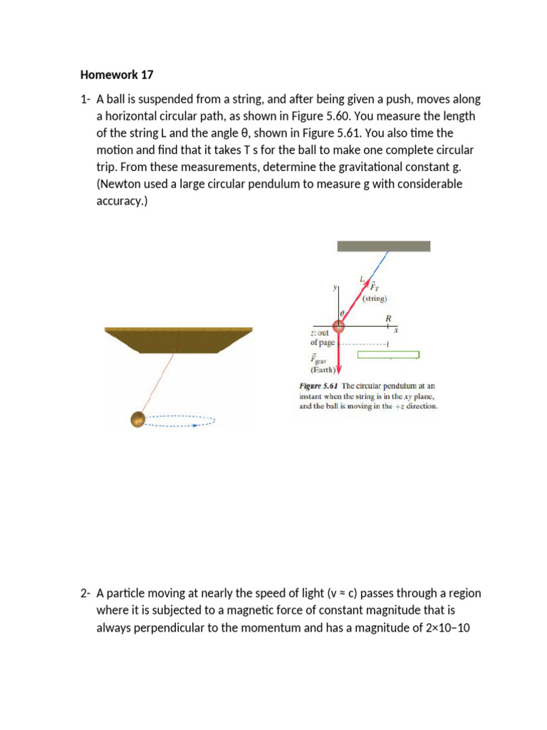 Physics Homework: Circular Motion Problems | PDF