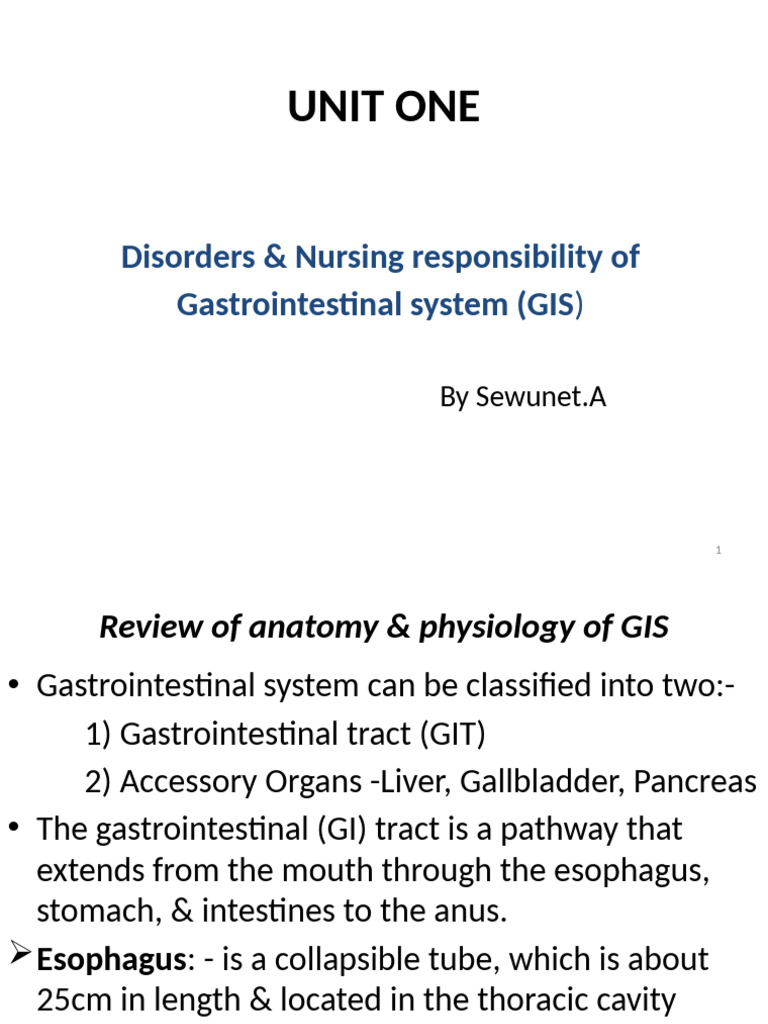 Unit 2. GIT PP | PDF | Esophagus | Stomach