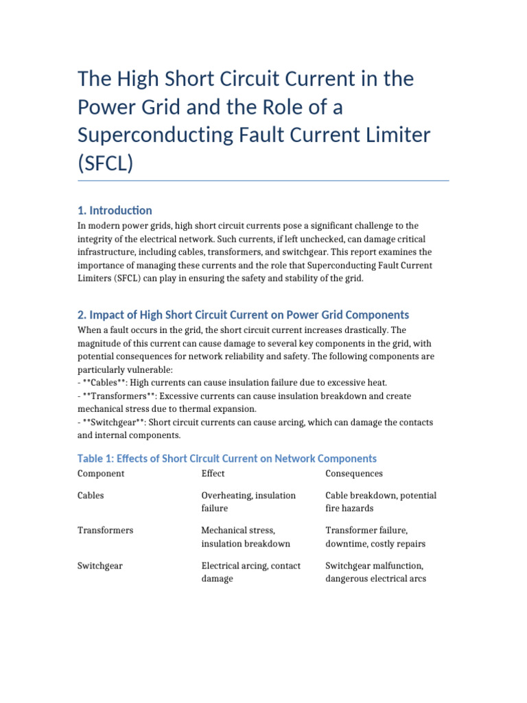 Updated_SFCL_Report | PDF | Insulator (Electricity) | Electric Current