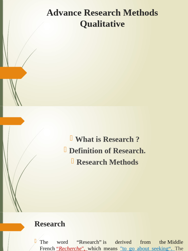 L-1 Introduction of Research Qualitative | PDF | Methodology | Qualitative Research