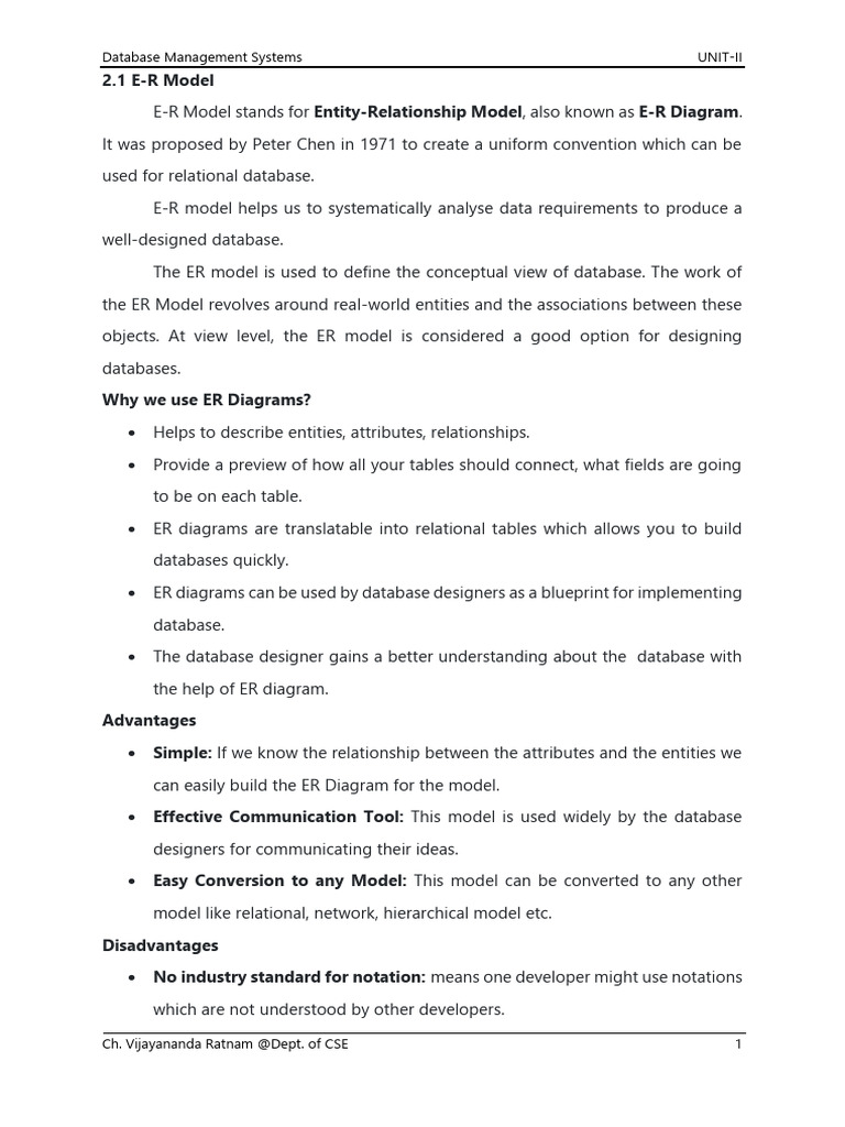 DBMS_UNIT_II | PDF | Conceptual Model | Databases DBMS_UNIT_II | PDF | Conceptual Model | Databases