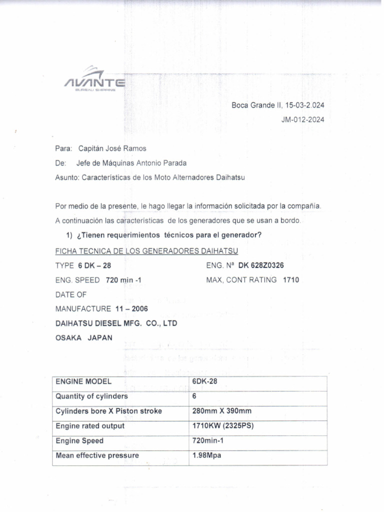 Caracteristicas Generadores en BGII - 240316 - 084523 | PDF