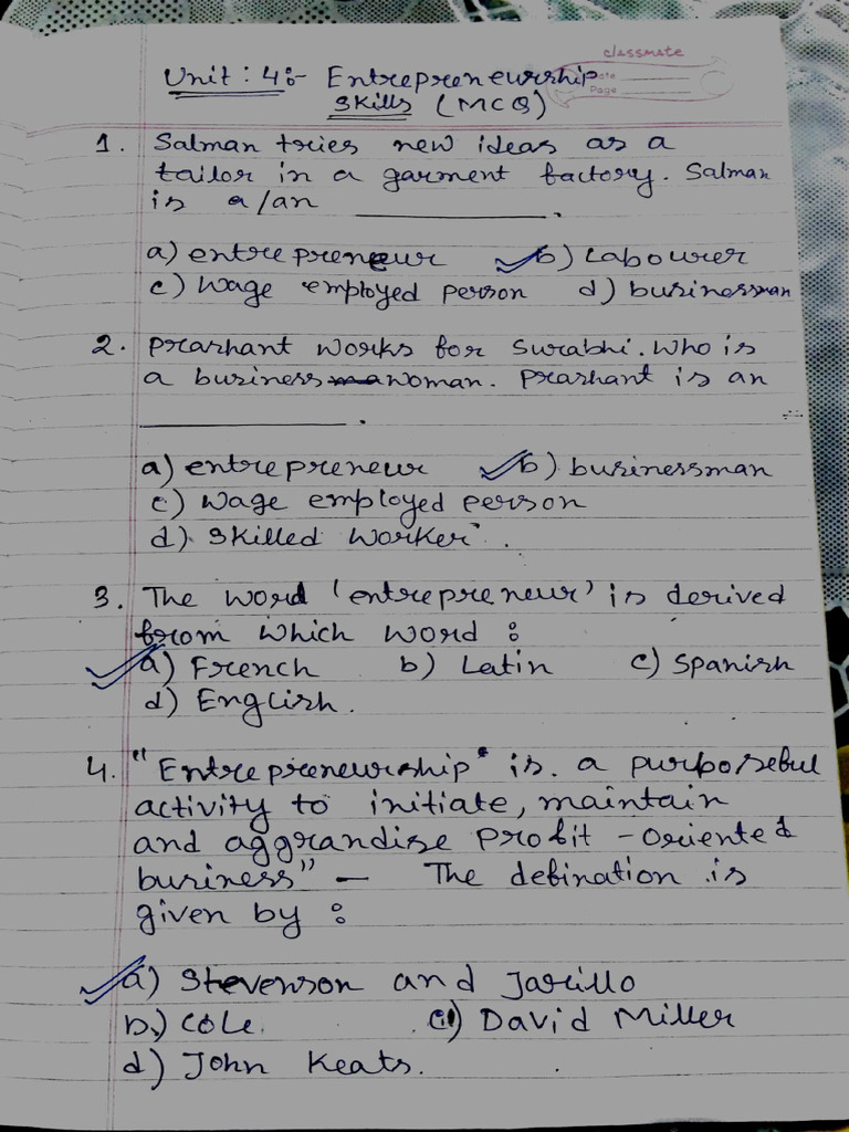 EMP skills Unit 4 and 5 . IMP questions | PDF