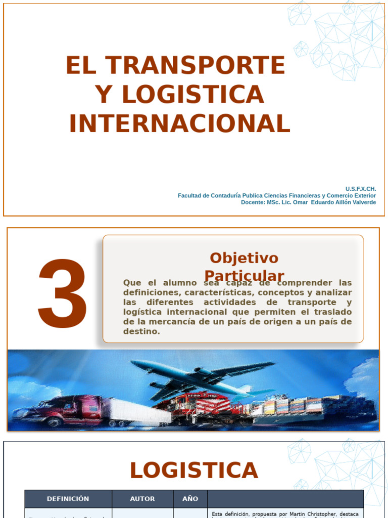 2.1. Logistica y Transporte - 2024 | PDF | Logística | aduana