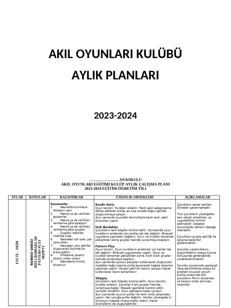 Akil Oyunlari Örnek | PDF
